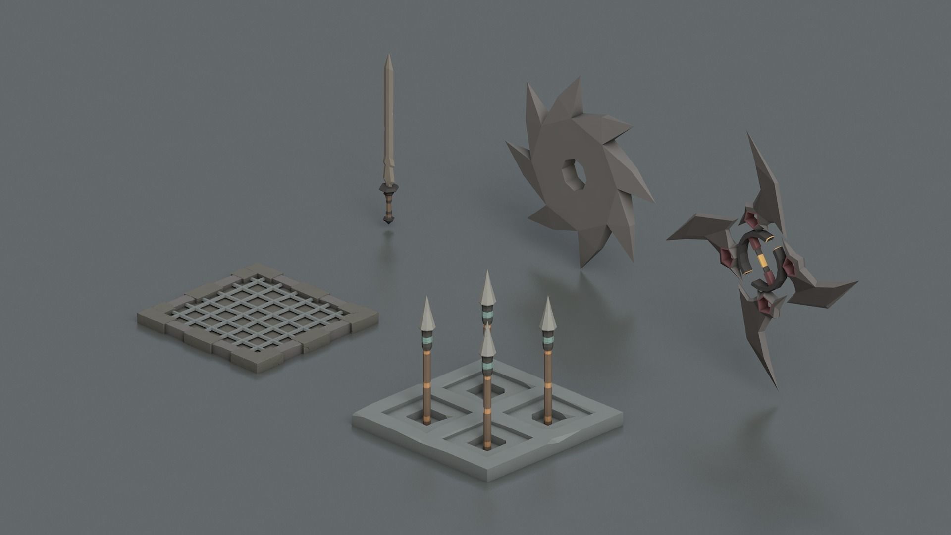 3D model Low Poly Fantasy Scary Creepy Dark Halloween Asset Pack VR ...