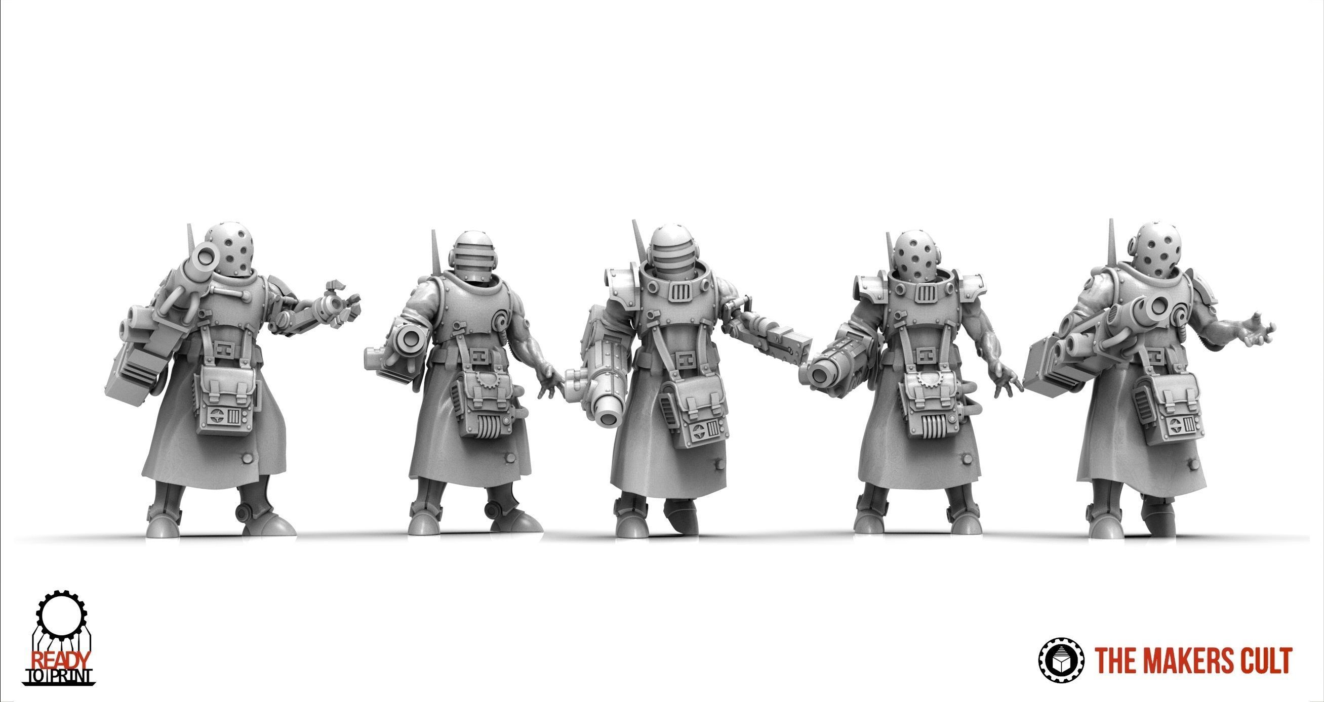 Dark Techno - Battle Thralls 3D model 3D printable | CGTrader