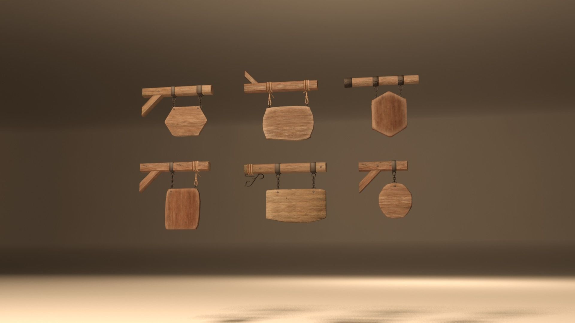 3D model Tavern inn signs pack VR / AR / low-poly | CGTrader