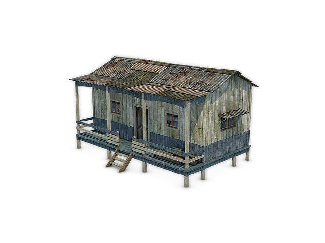 3D model House old shack VR / AR / low-poly | CGTrader