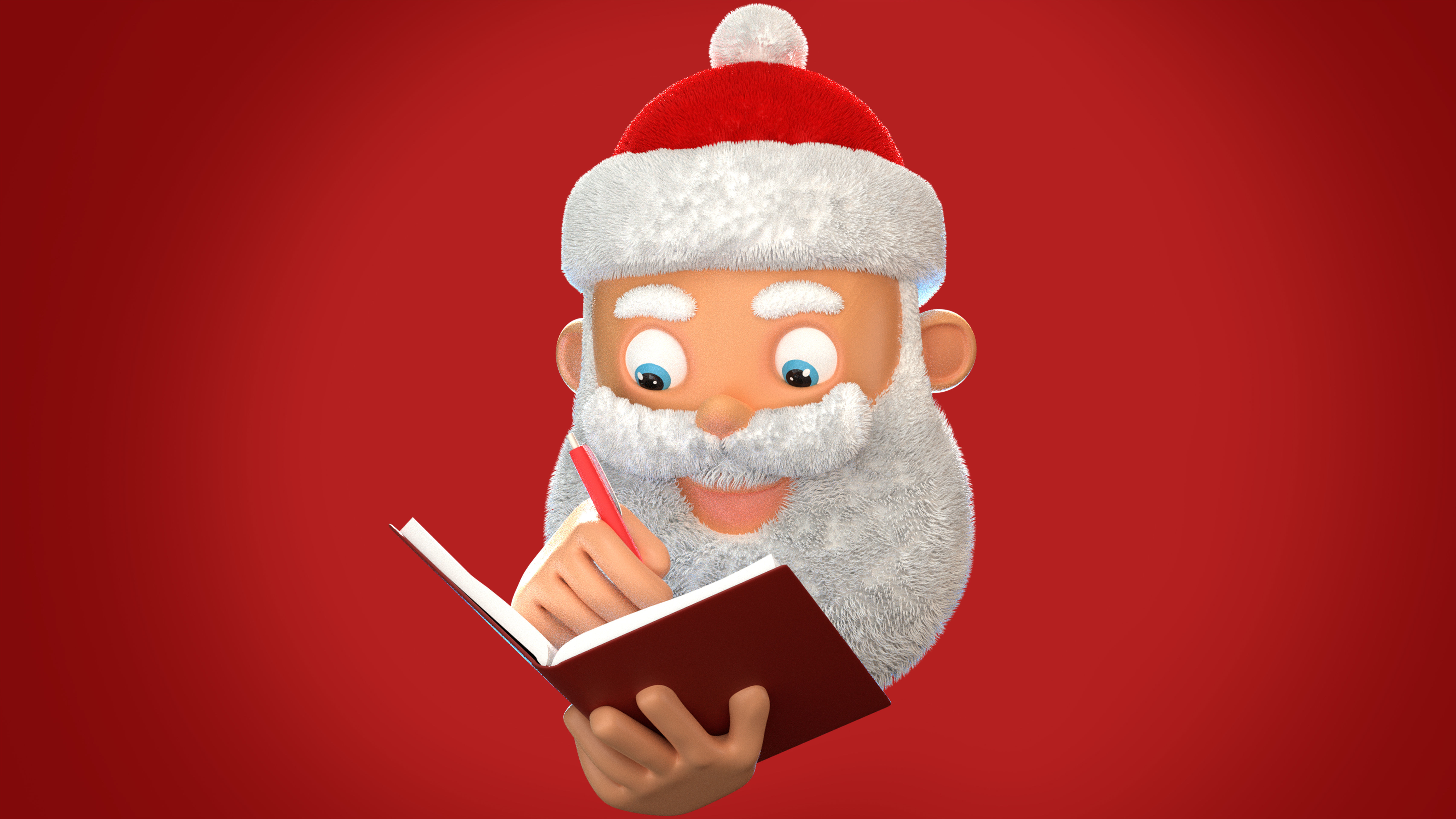 3D model Animated Santa Making List VR / AR / low-poly | CGTrader