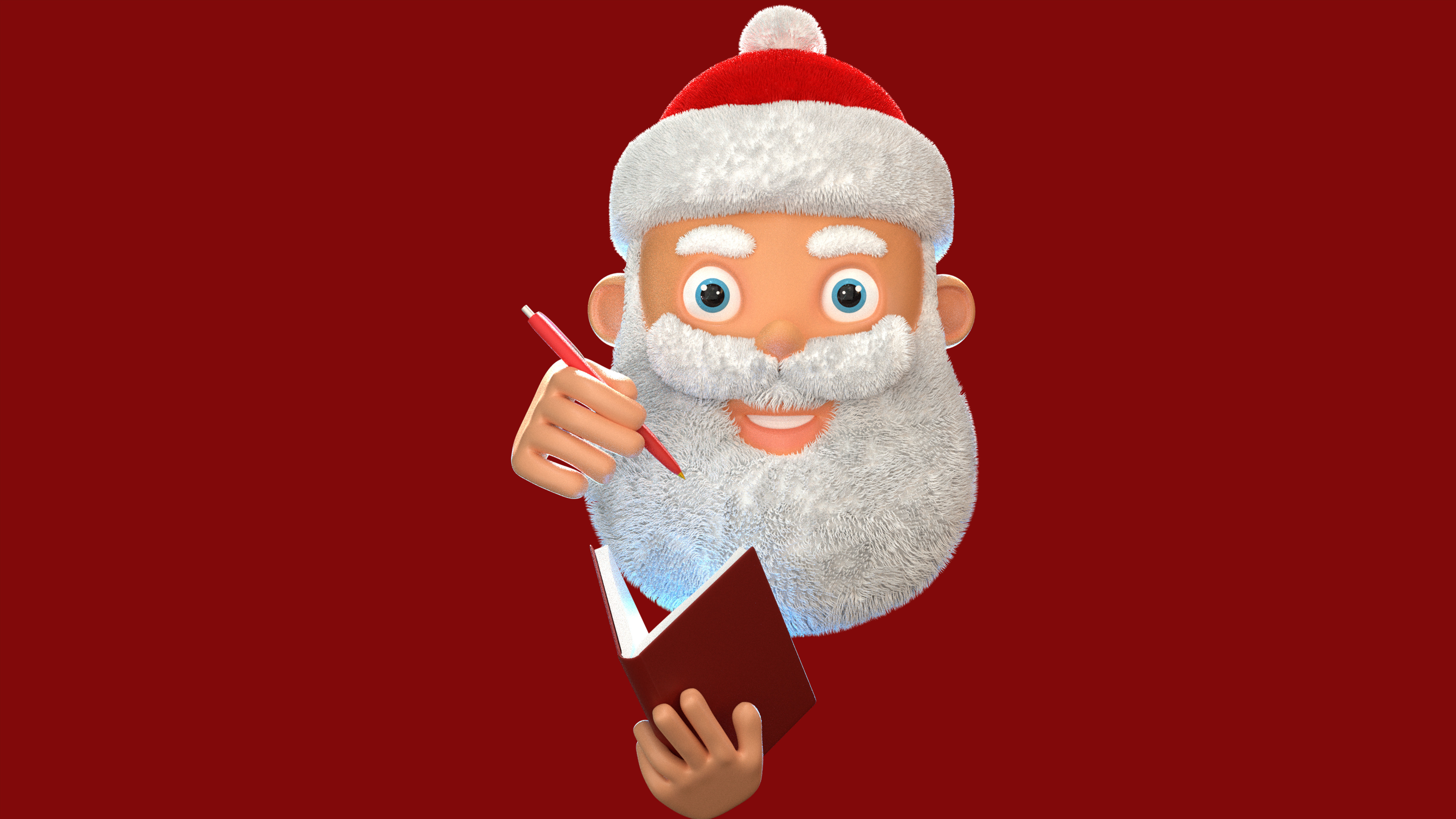 3D model Animated Santa Making List VR / AR / low-poly | CGTrader