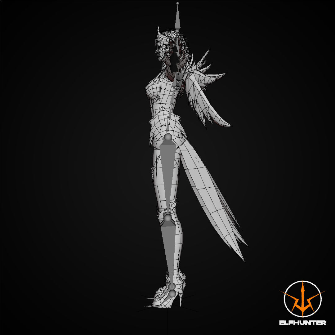 3D model EXCLUSIVE EDITION RIGGED CHARACTER ELF WARRIOR VR / AR / low ...
