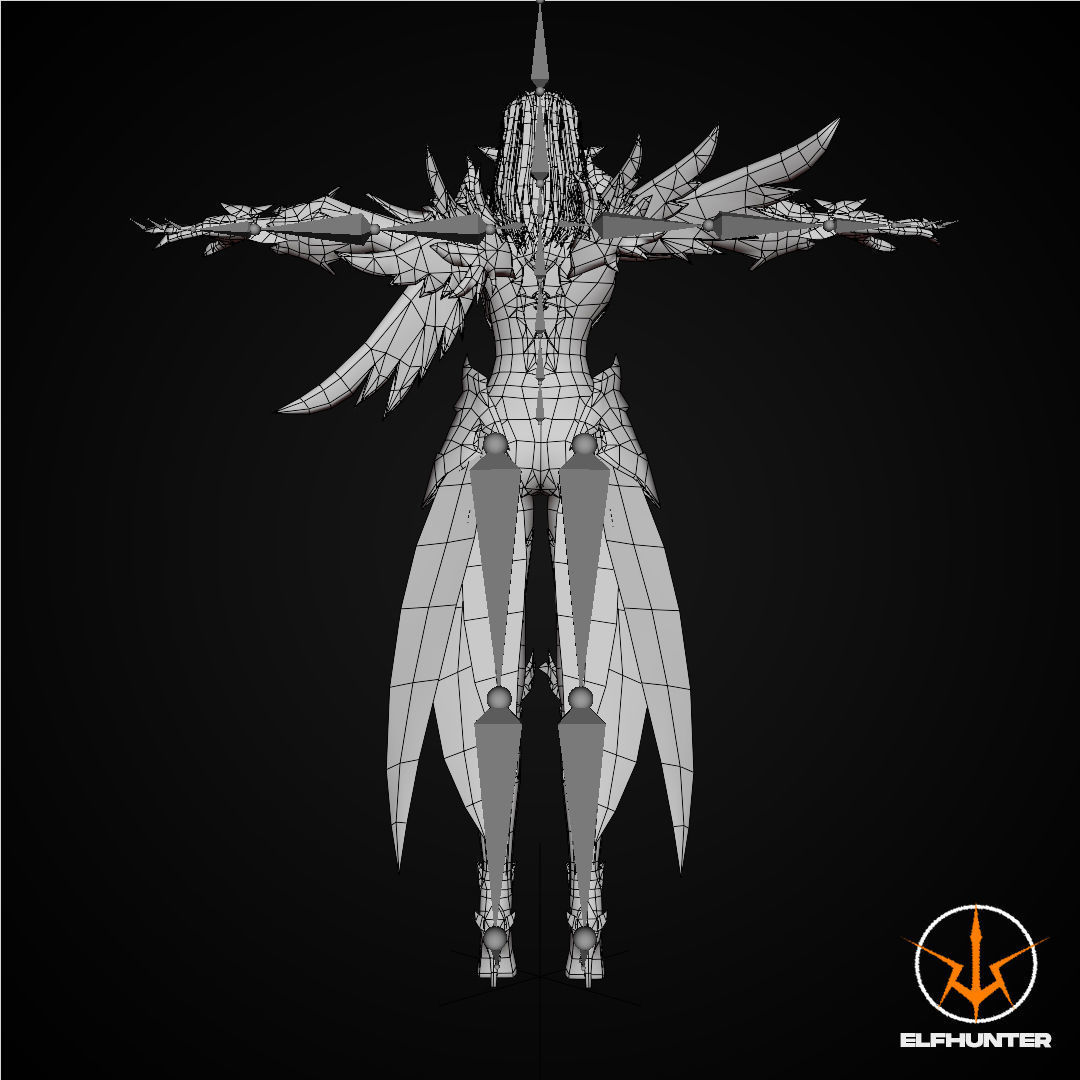3D model EXCLUSIVE EDITION RIGGED CHARACTER ELF WARRIOR VR / AR / low ...