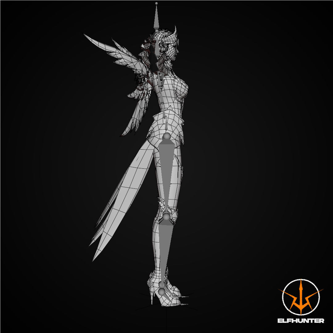 3D model EXCLUSIVE EDITION RIGGED CHARACTER ELF WARRIOR VR / AR / low ...