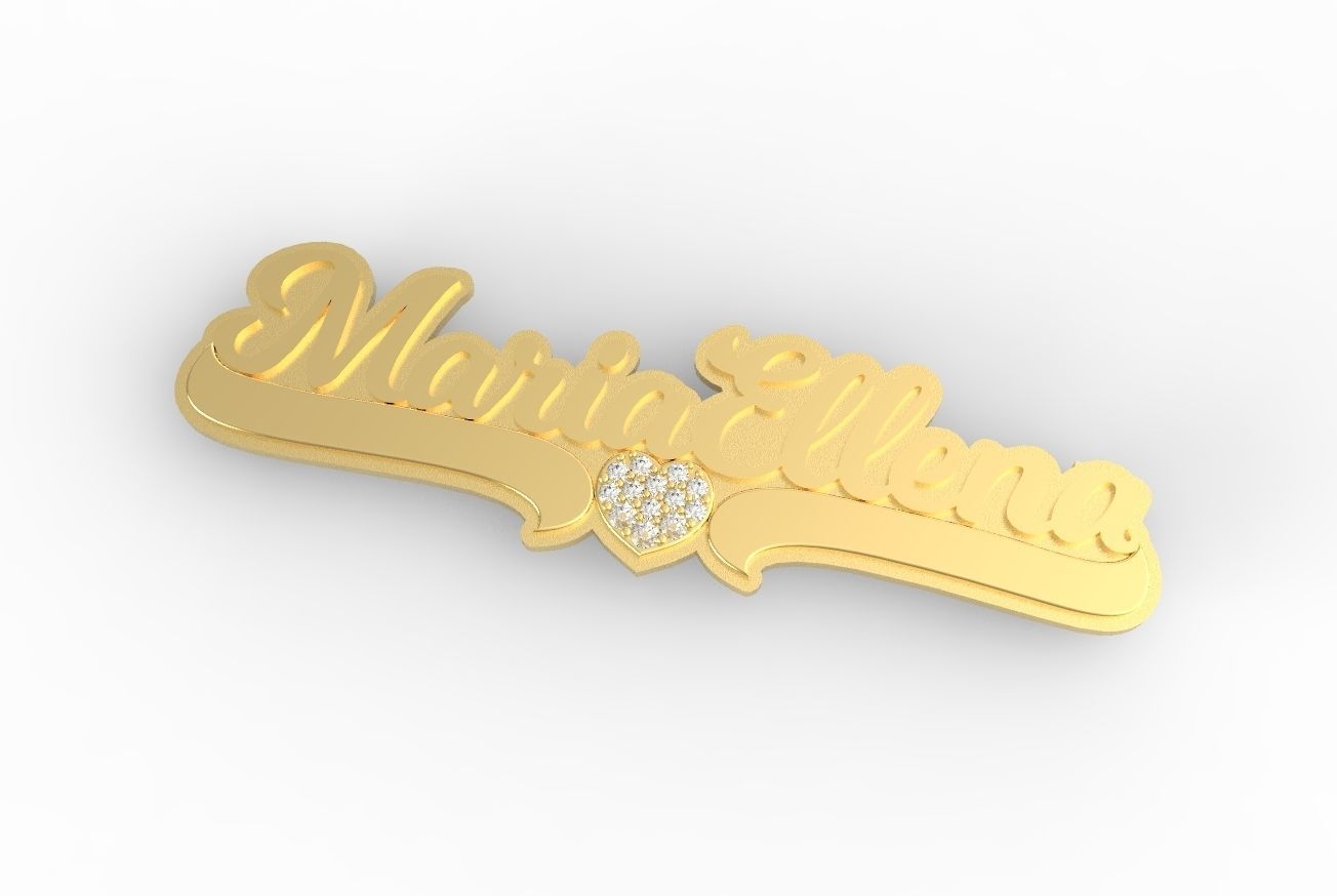 Maria Ellena name plate 3D model 3D printable | CGTrader