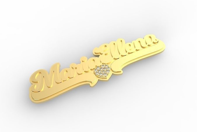 Maria Ellena name plate 3D model 3D printable | CGTrader