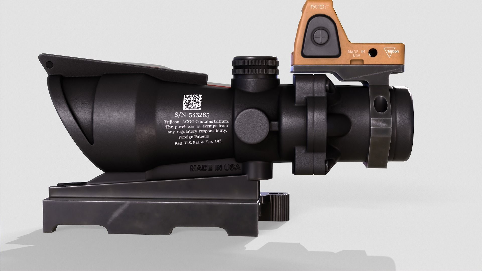 3D model ACOG Sight VR / AR / low-poly | CGTrader