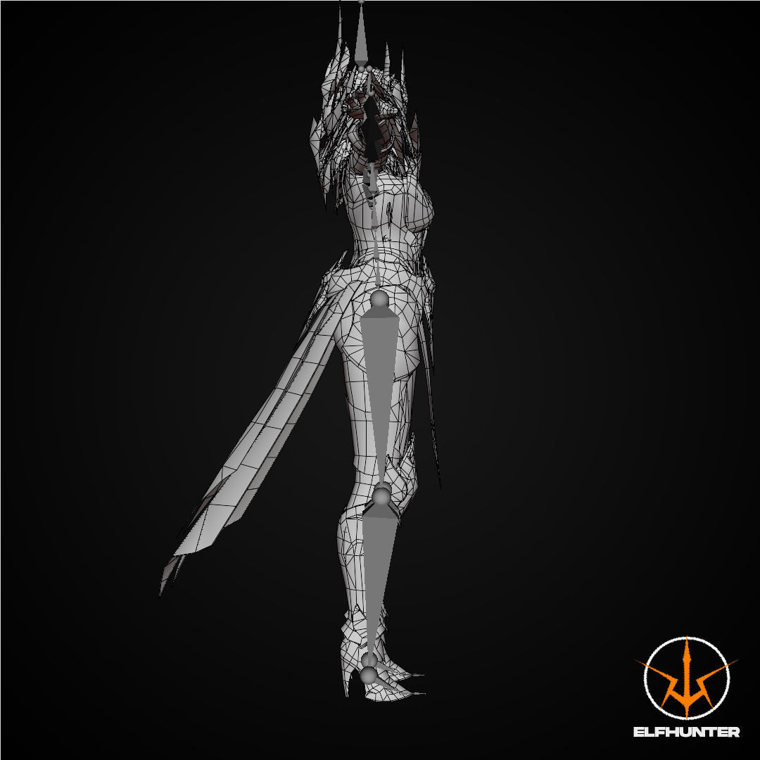 3D model EXCLUSIVE EDITION RIGGED CHARACTER ELF QUEEN DOMINANT VR / AR ...