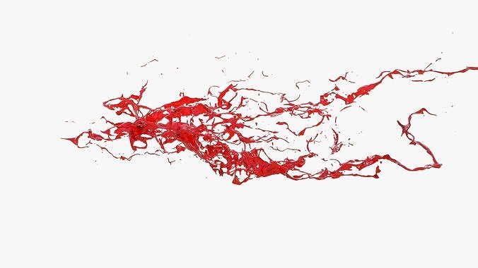 Animated Blood Splash 22 3D model animated | CGTrader