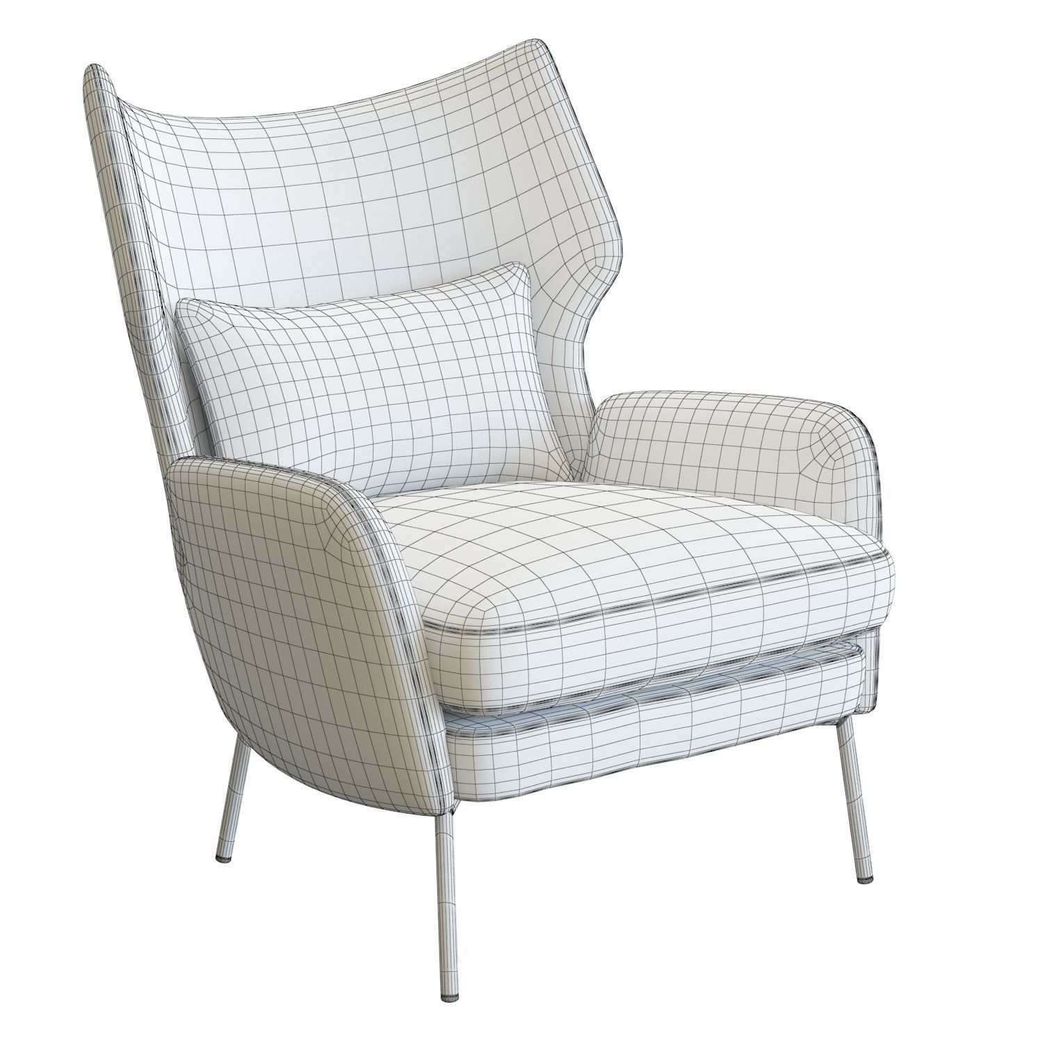 Crate and Barrel Alex Armchair 3D model | CGTrader