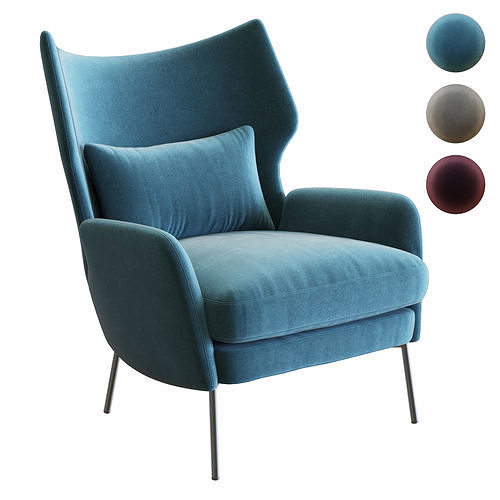 Crate and Barrel Alex Armchair 3D model | CGTrader