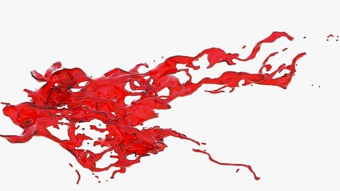 Animated Blood Splash 20 3D model animated | CGTrader