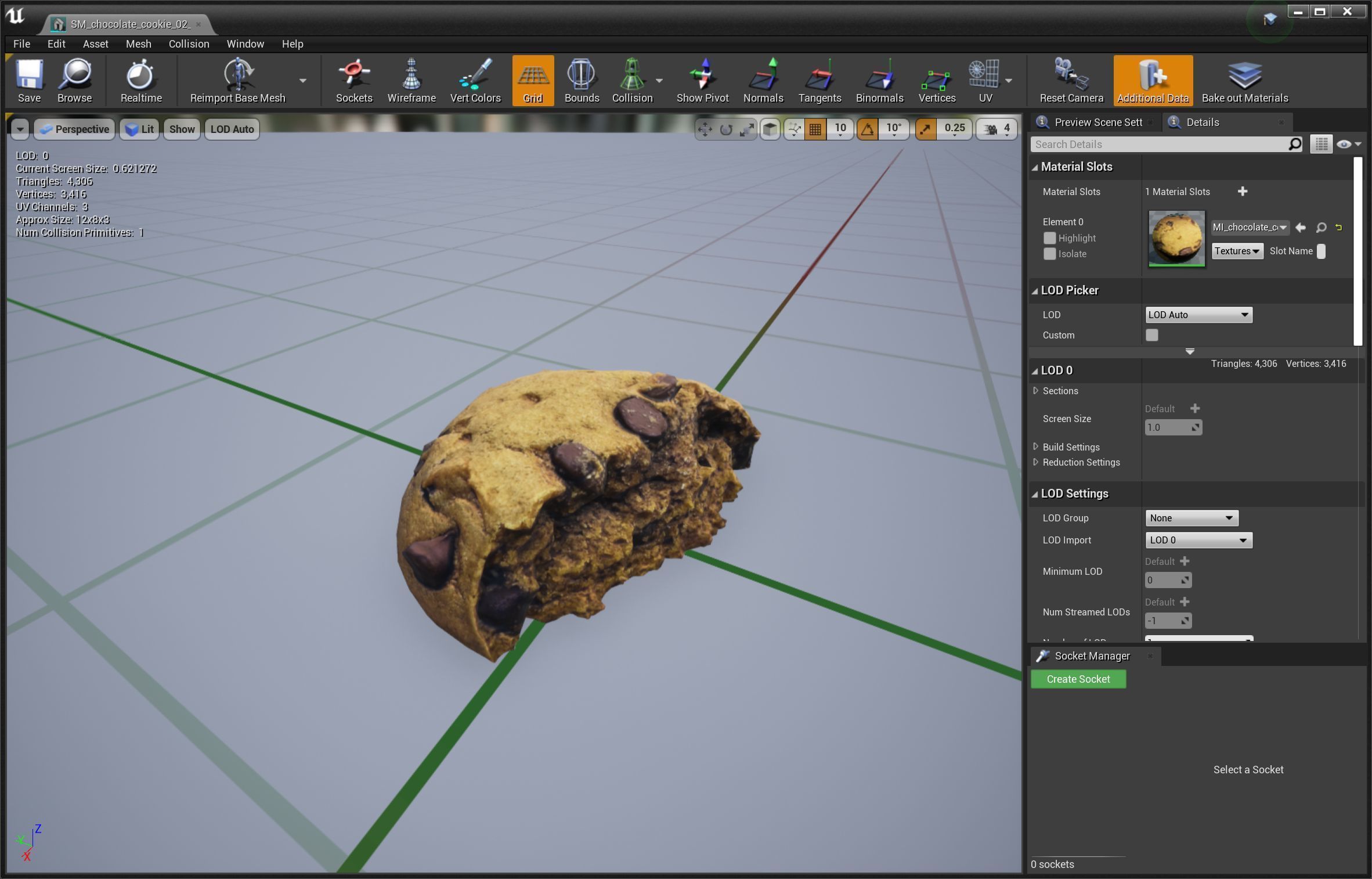 3D model UE4 - Chocolate Cookie 3D Scans - PBR Nanite and Lowpoly Props ...