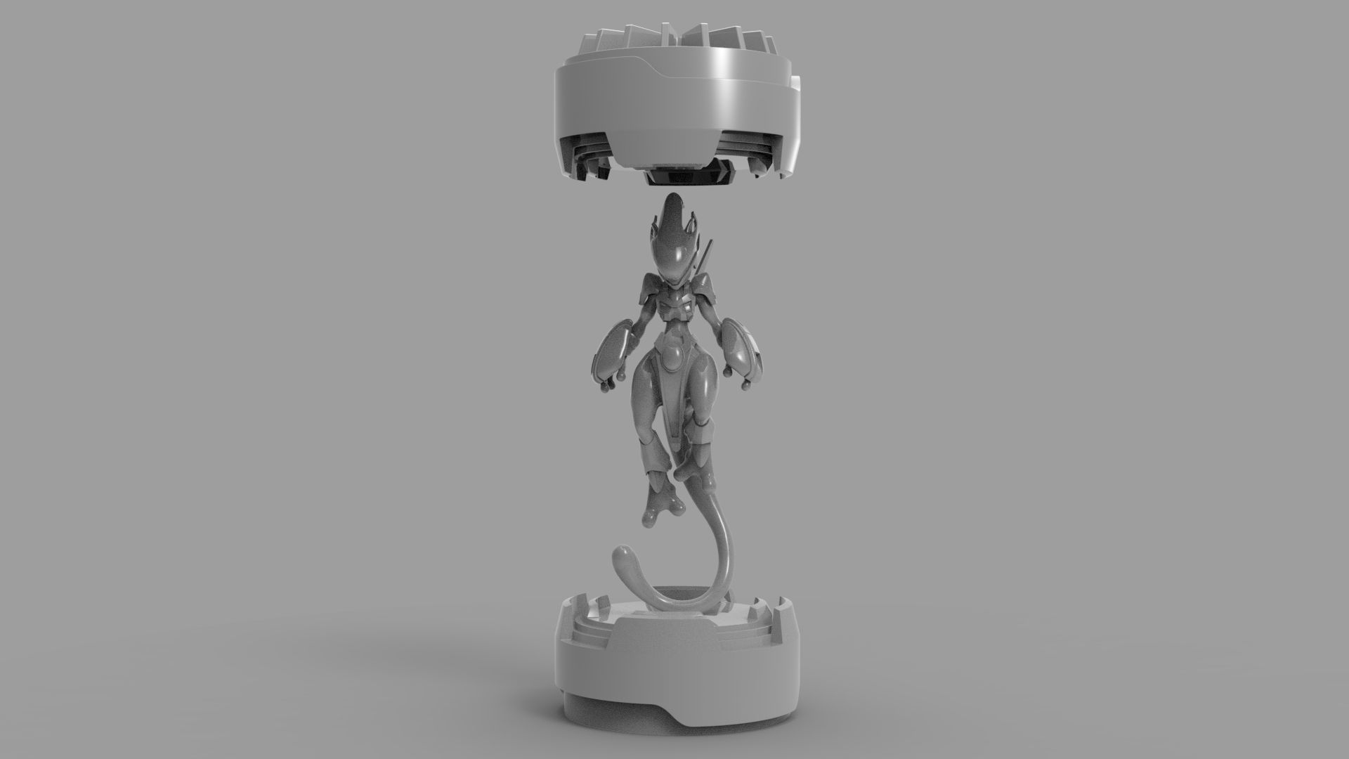 Cyber Mewtwo on Birth Chamber Capsule 3D model 3D printable | CGTrader