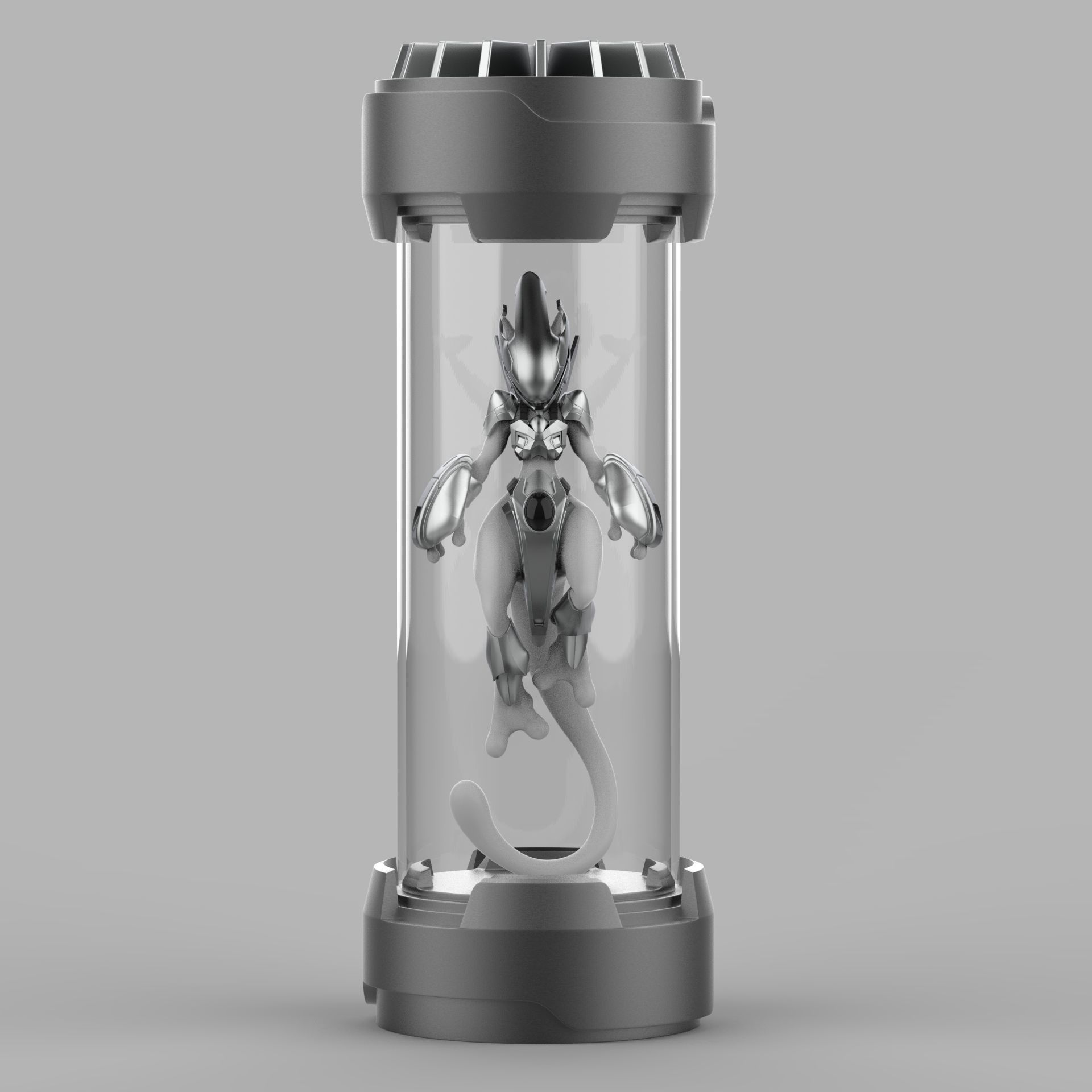 Cyber Mewtwo on Birth Chamber Capsule 3D model 3D printable | CGTrader