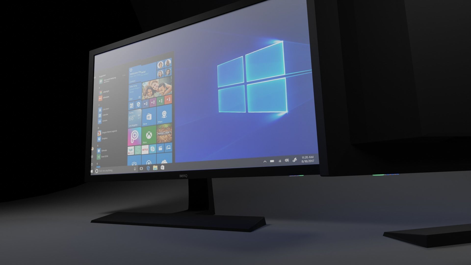 Benq Monitor free 3D model | CGTrader