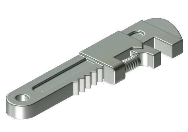 Steel Adjustable Spanner 3D model | CGTrader