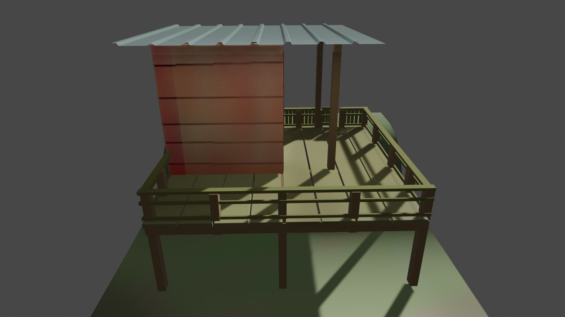 Simple cabin low poly 3D model | CGTrader