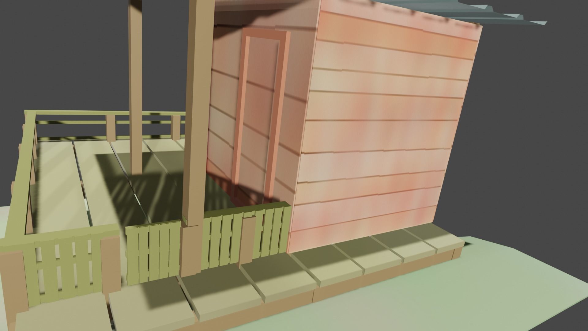 Simple cabin low poly 3D model | CGTrader