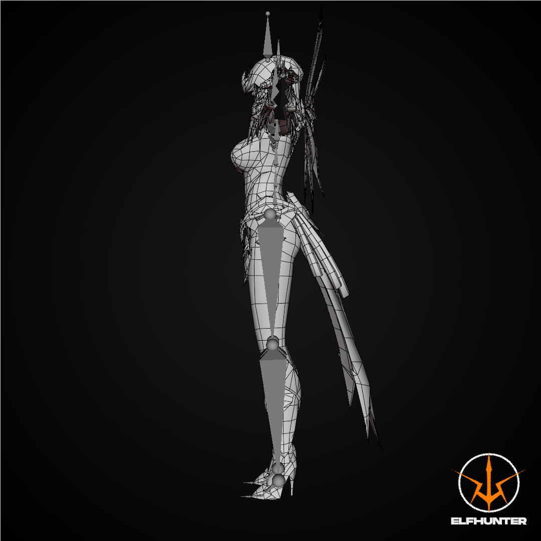 3D model EXCLUSIVE EDITION RIGGED CHARACTER ELF CRYSTAL DARKNESS VR ...