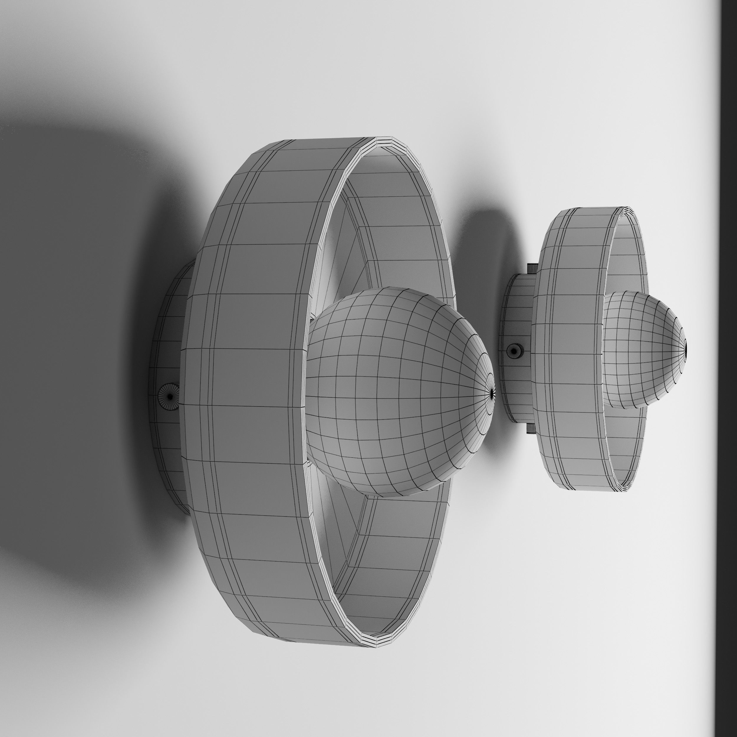 3D model Ceramic Disc Orb Surface Mount VR / AR / low-poly | CGTrader