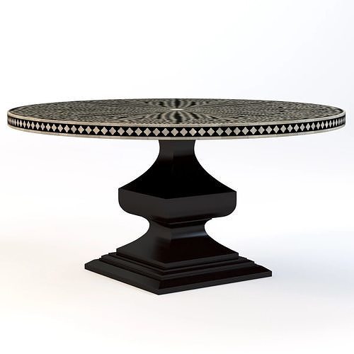 Decorative Barnsley Dining Table 3D model | CGTrader