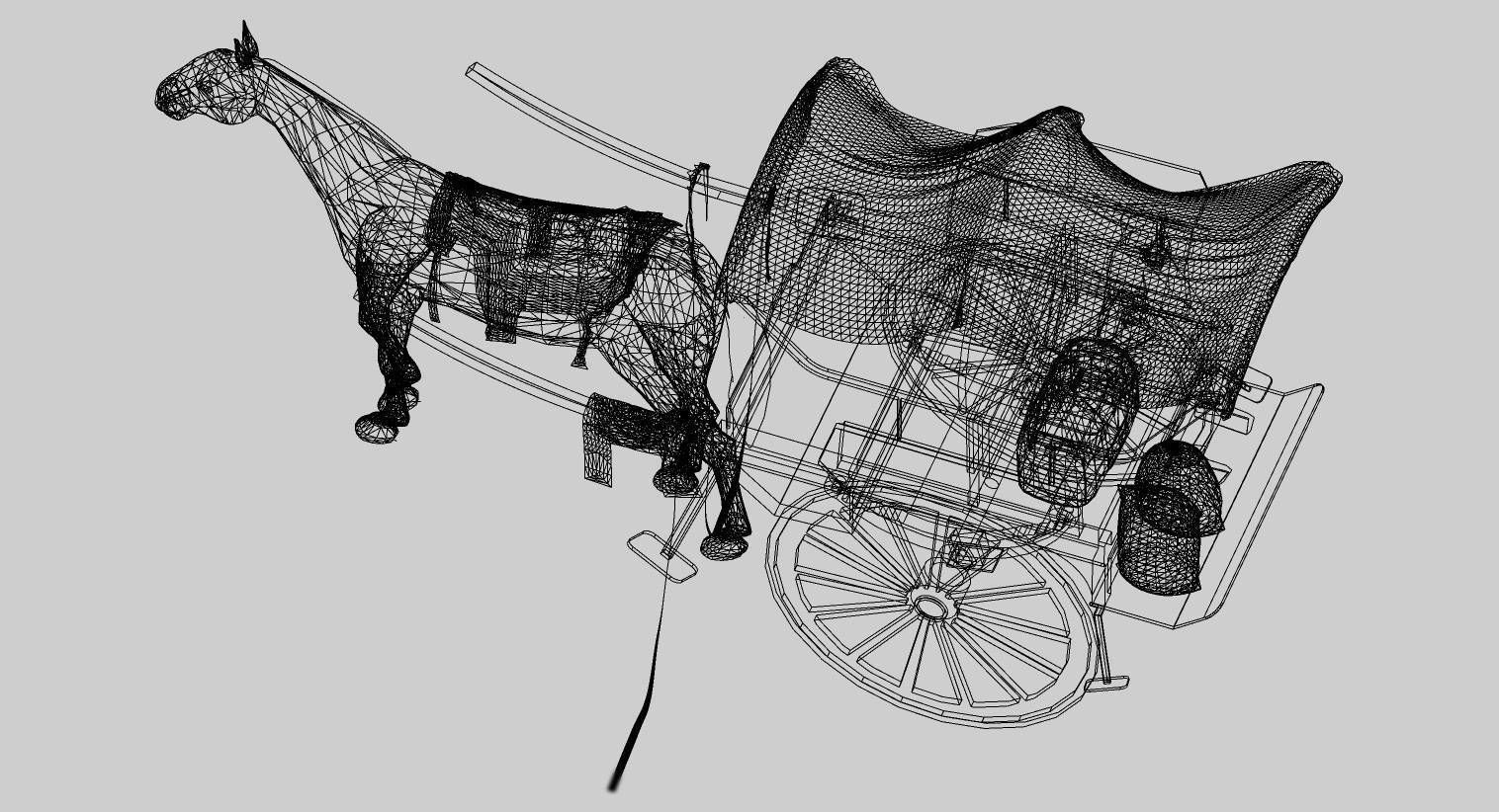 3D model Horse Cart VR / AR / low-poly | CGTrader