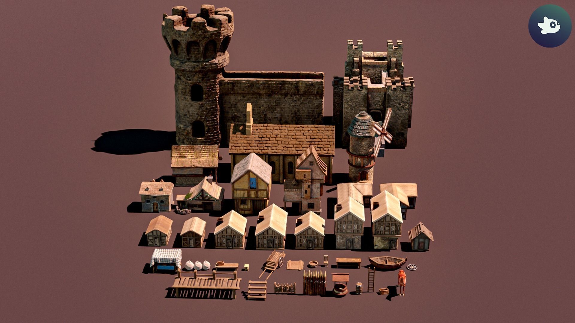 3D model Medieval Asset Pack VR / AR / low-poly | CGTrader