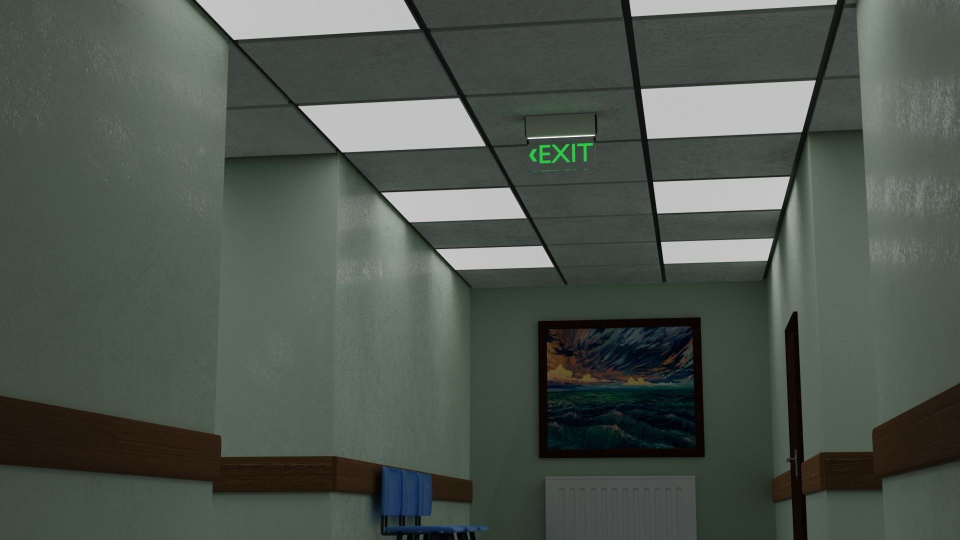 Exit Sign 3D model | CGTrader