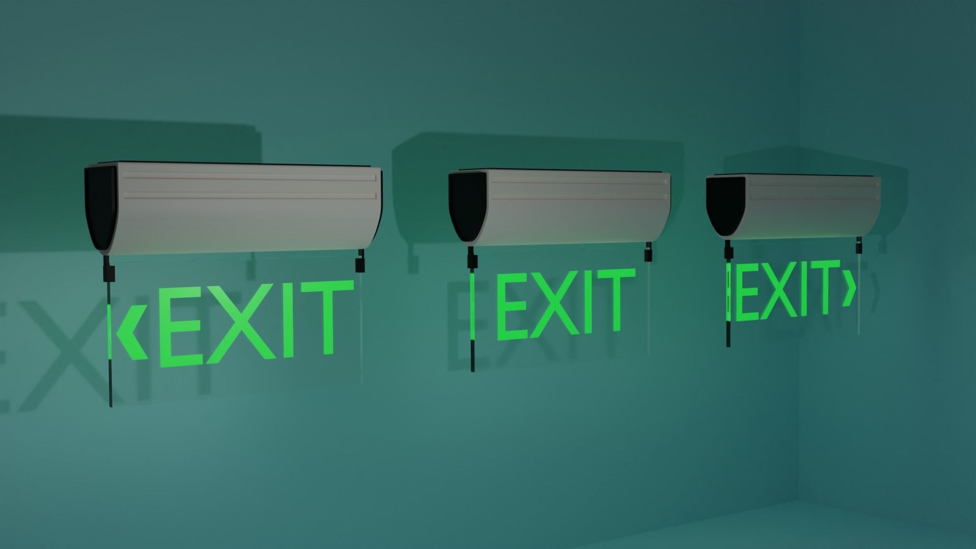 Exit Sign 3D model | CGTrader