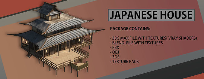 Japanese House 3D model | CGTrader