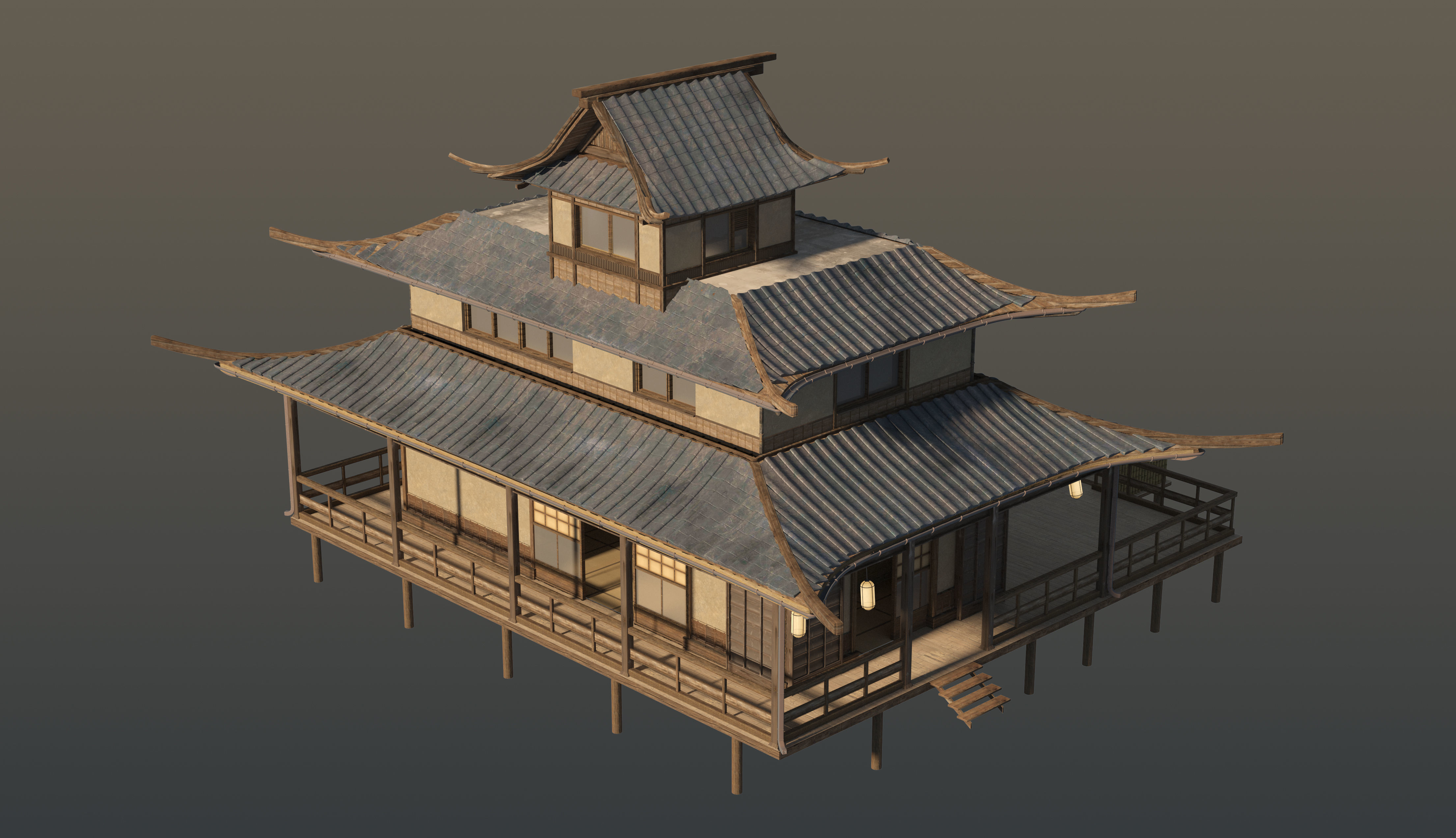 Japanese House 3D model | CGTrader