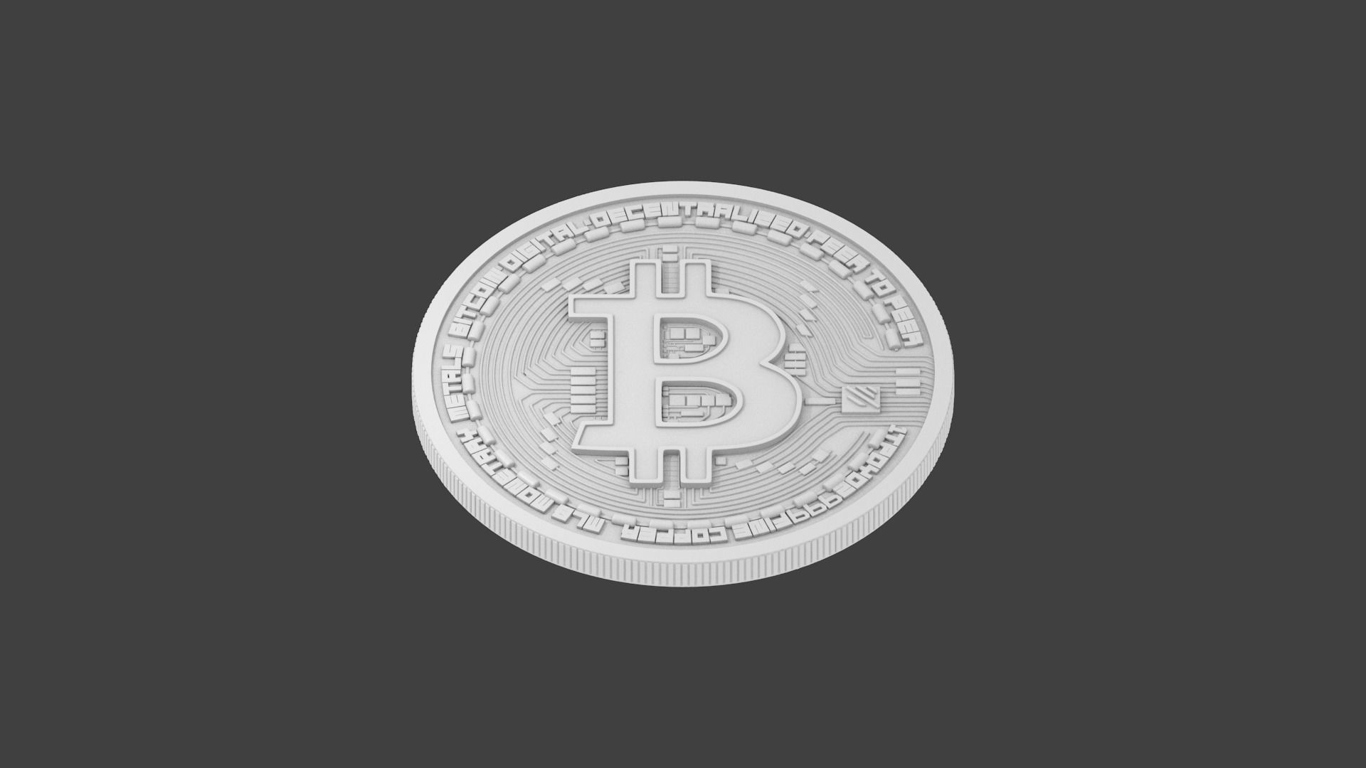 Editable 3D Printable Bitcoin Model 3D model 3D printable | CGTrader