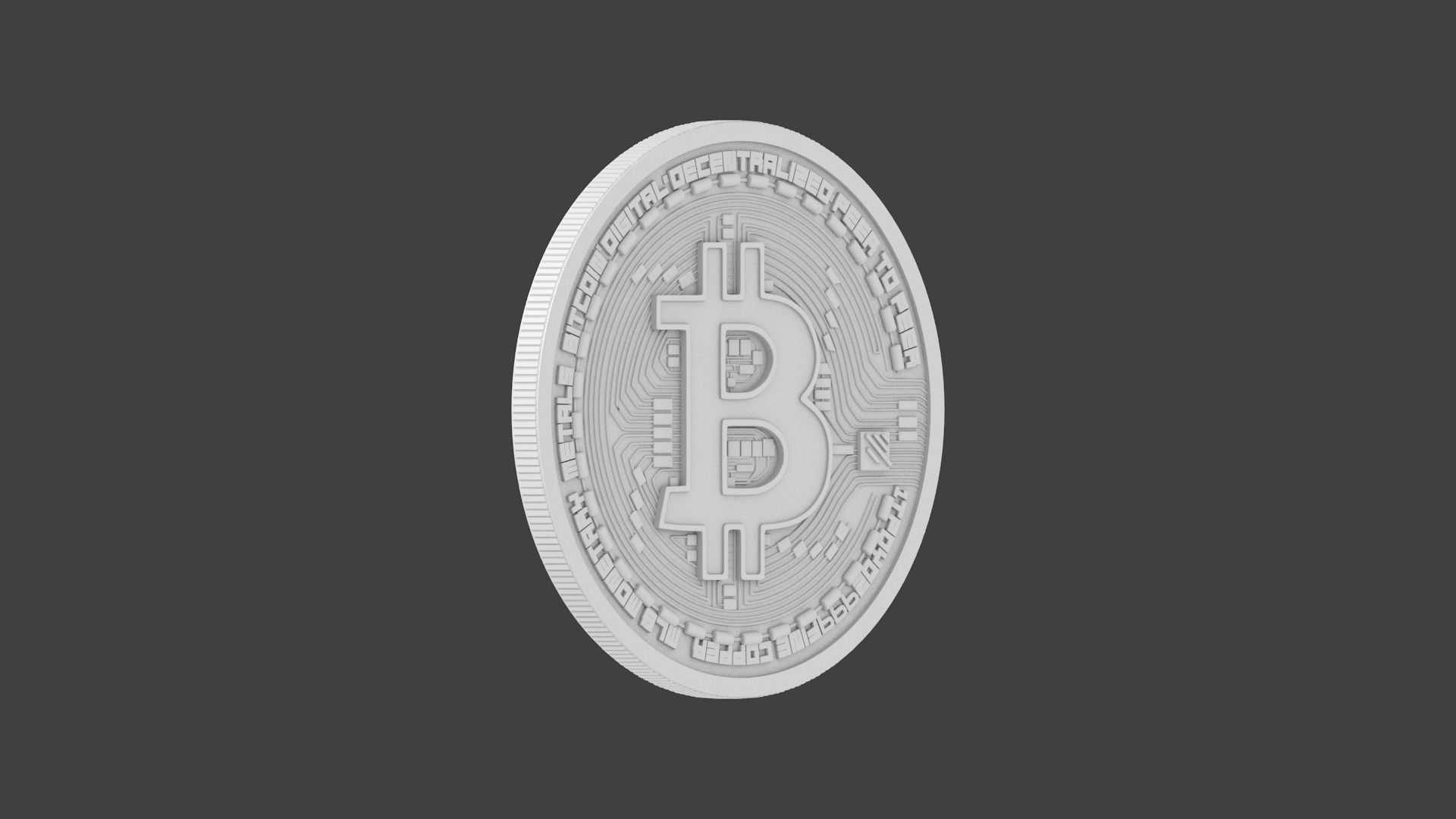 Editable 3D Printable Bitcoin Model 3D model 3D printable | CGTrader