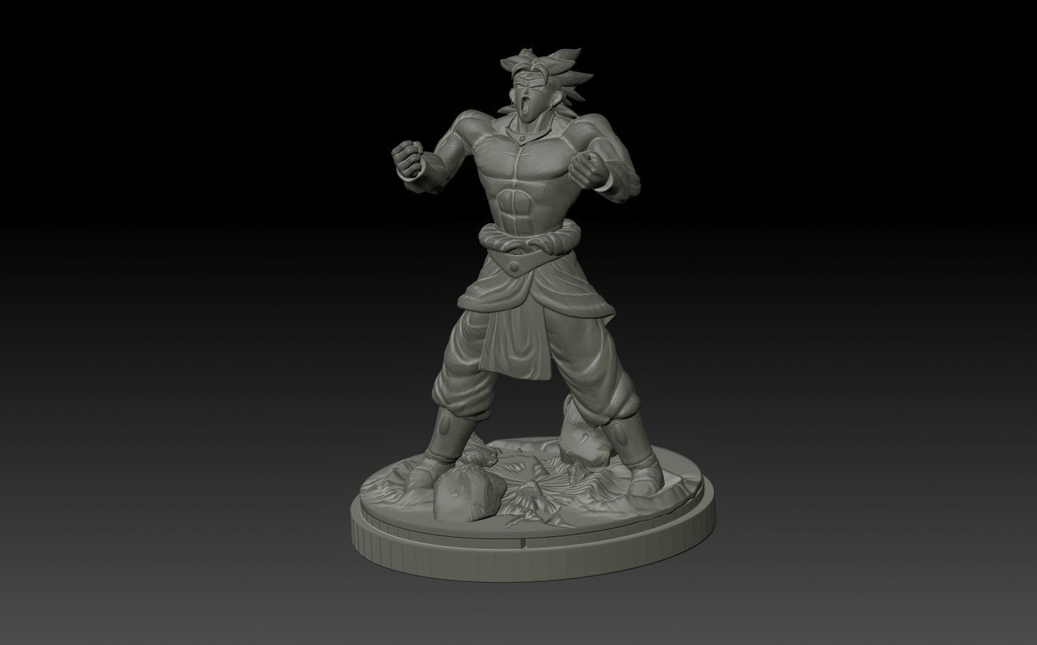 Broly Anime base form 3D model 3D printable | CGTrader