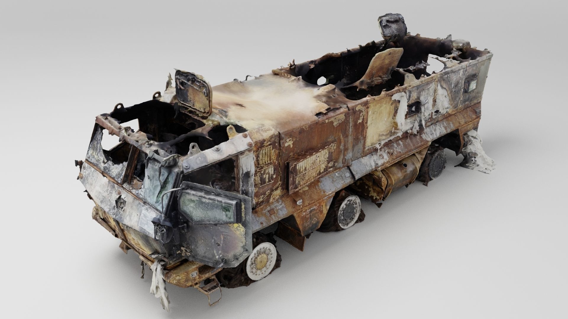russian KAMAZ-63968 Typhoon-K destroyed by Ukrainian army 3D model ...
