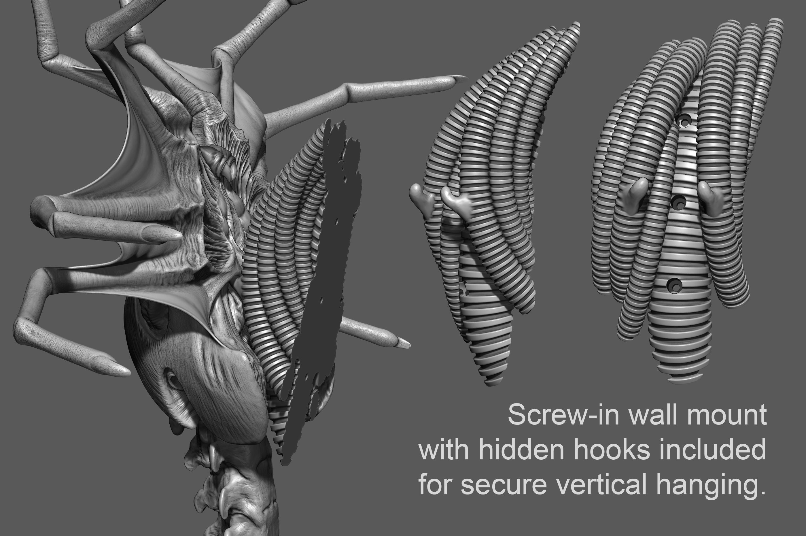 Alien Queen FaceHugger Sculpture Printable 3D Model 3D model 3D ...