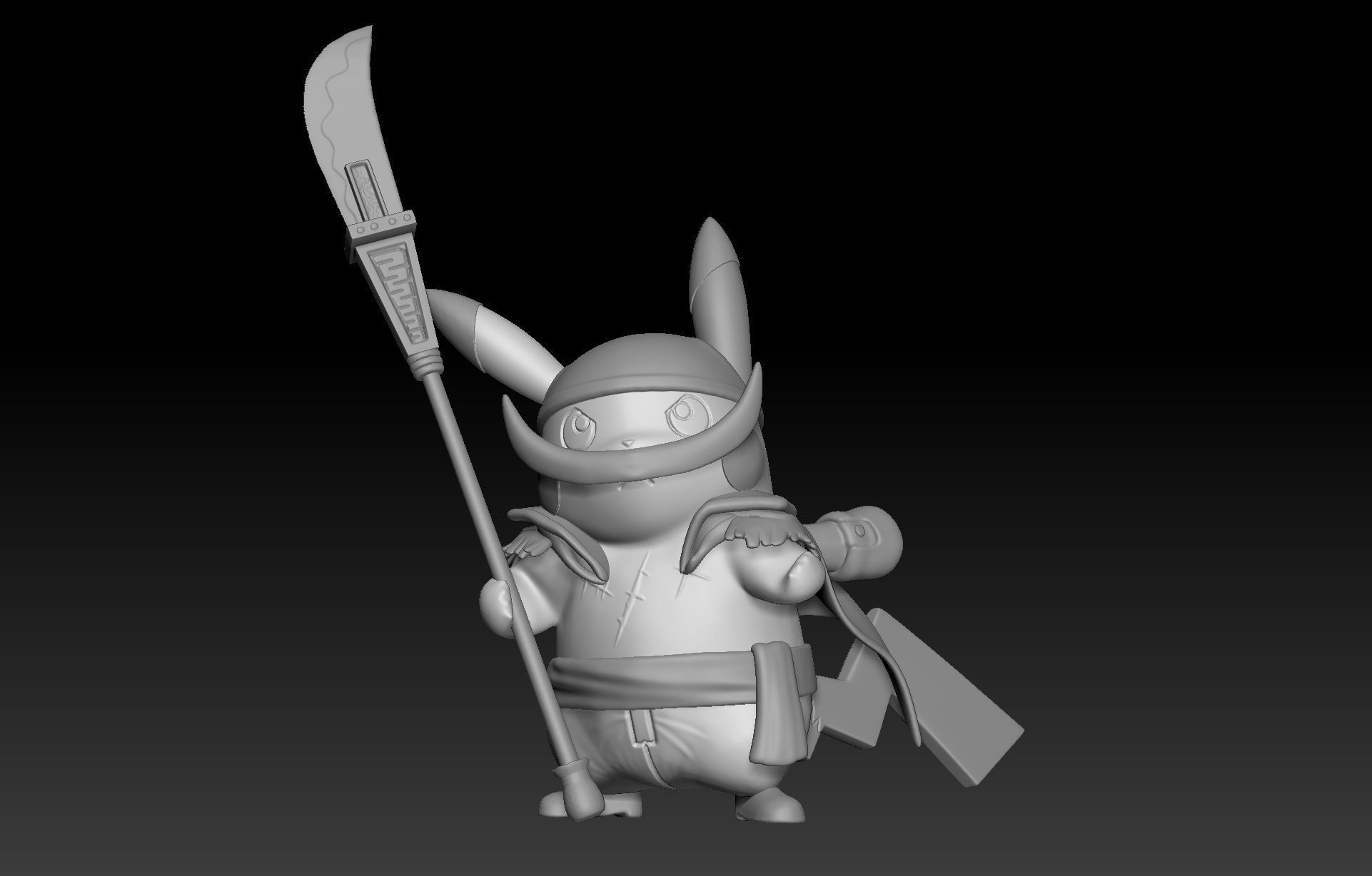 Pokemon Pikachu Cosplay WhiteBeard One Piece 3D model 3D printable ...
