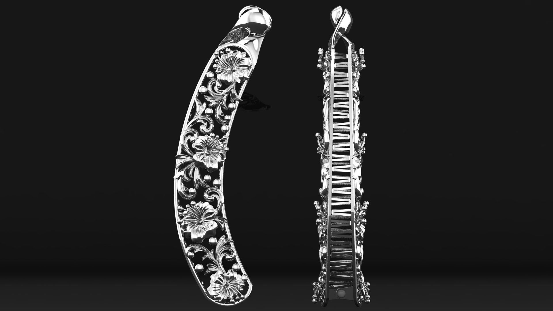 Hair Brackets 3D model 3D printable | CGTrader