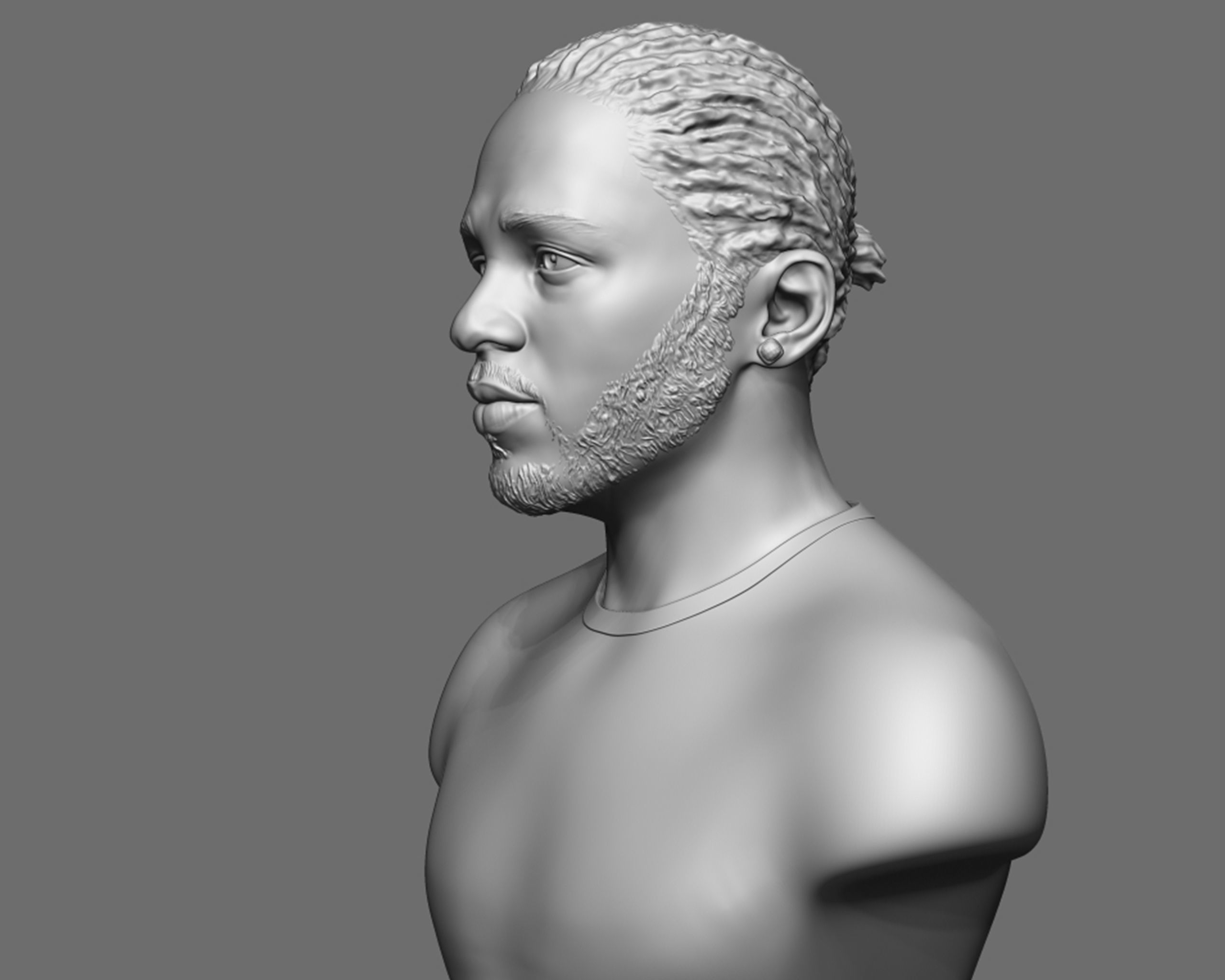 Kendrick Lamar model 1 Bust 3D model 3D printable | CGTrader
