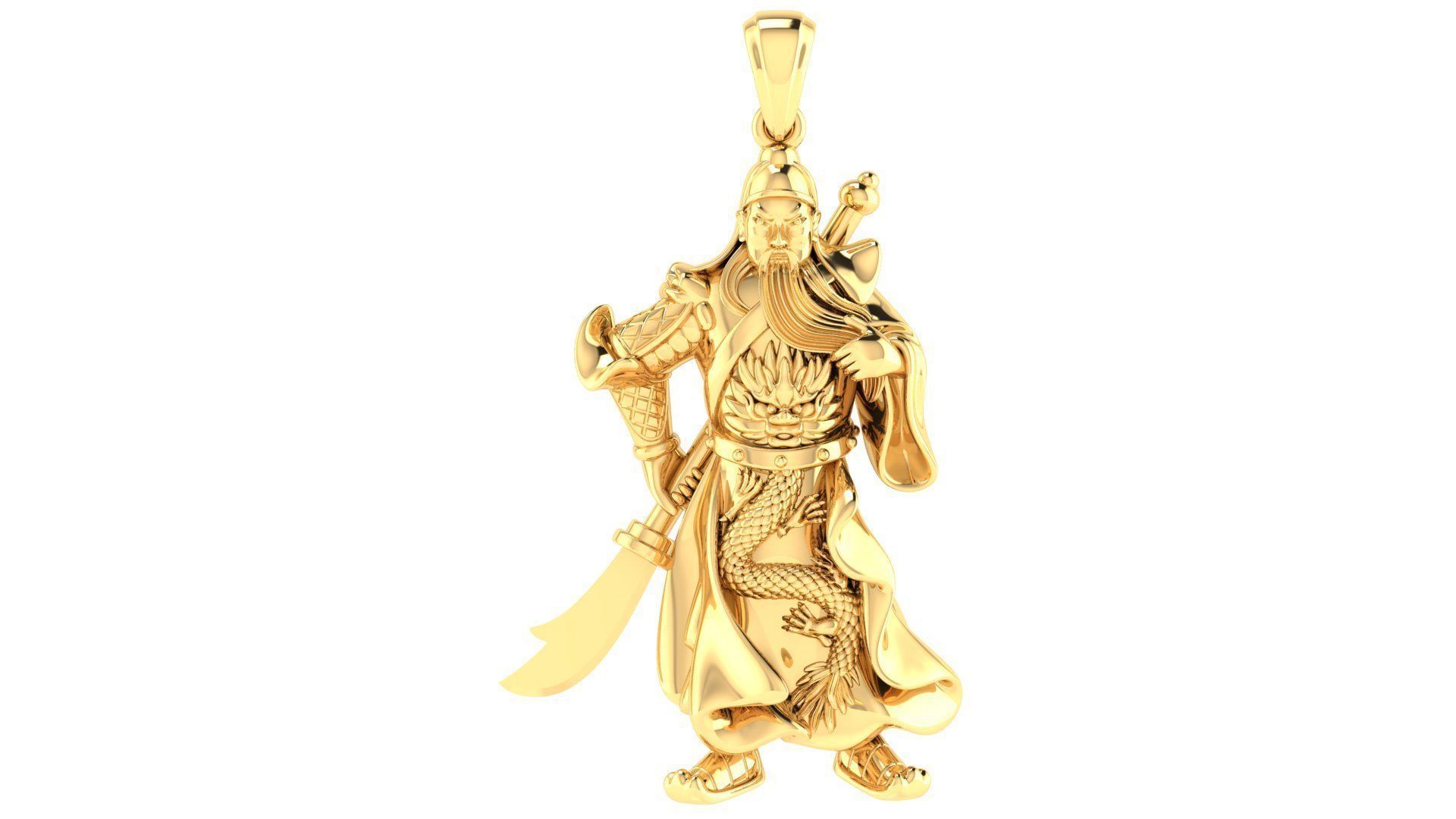 Guan Yi pendant 3D model 3D printable | CGTrader