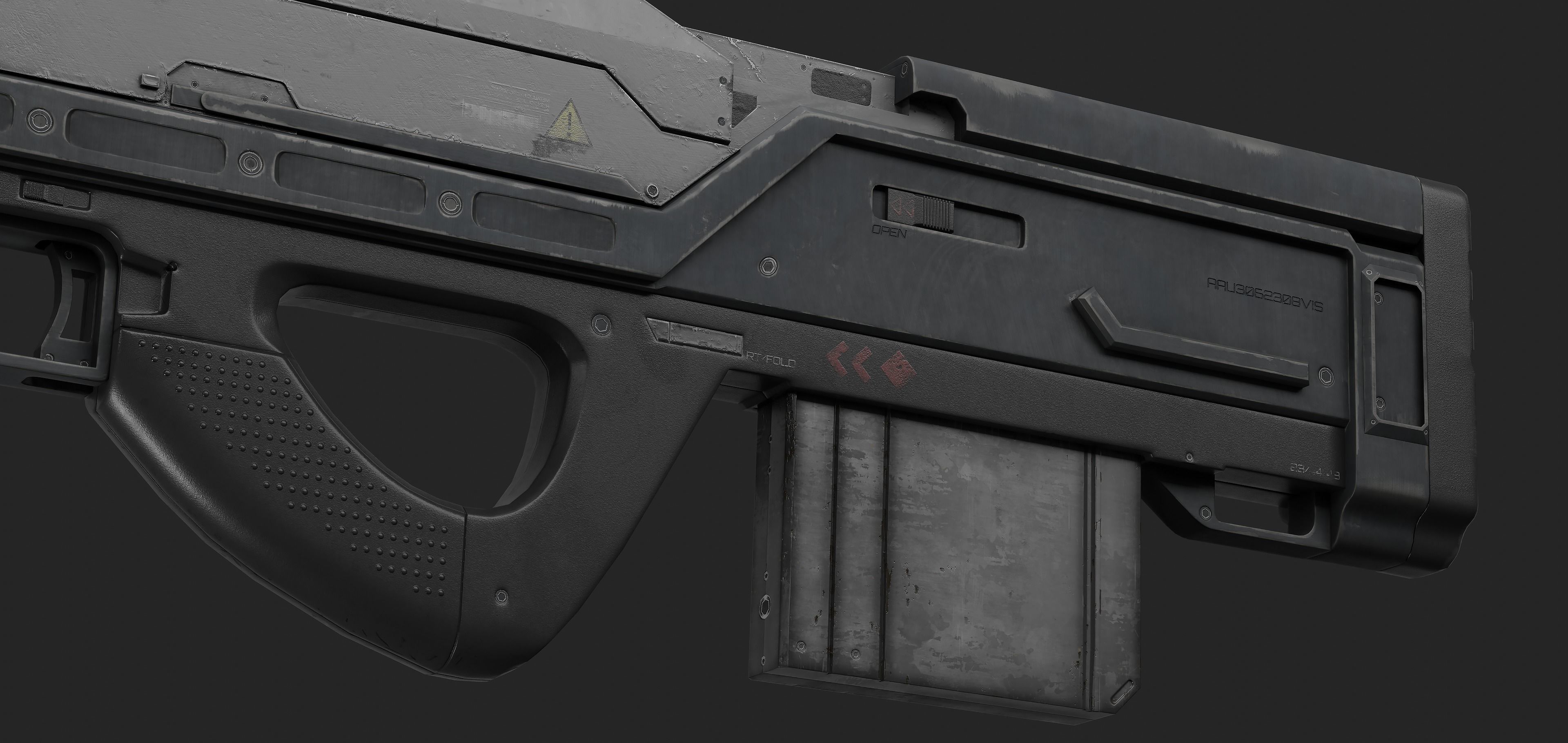 3D model Sci-Fi Bullpup Rifle VR / AR / low-poly | CGTrader
