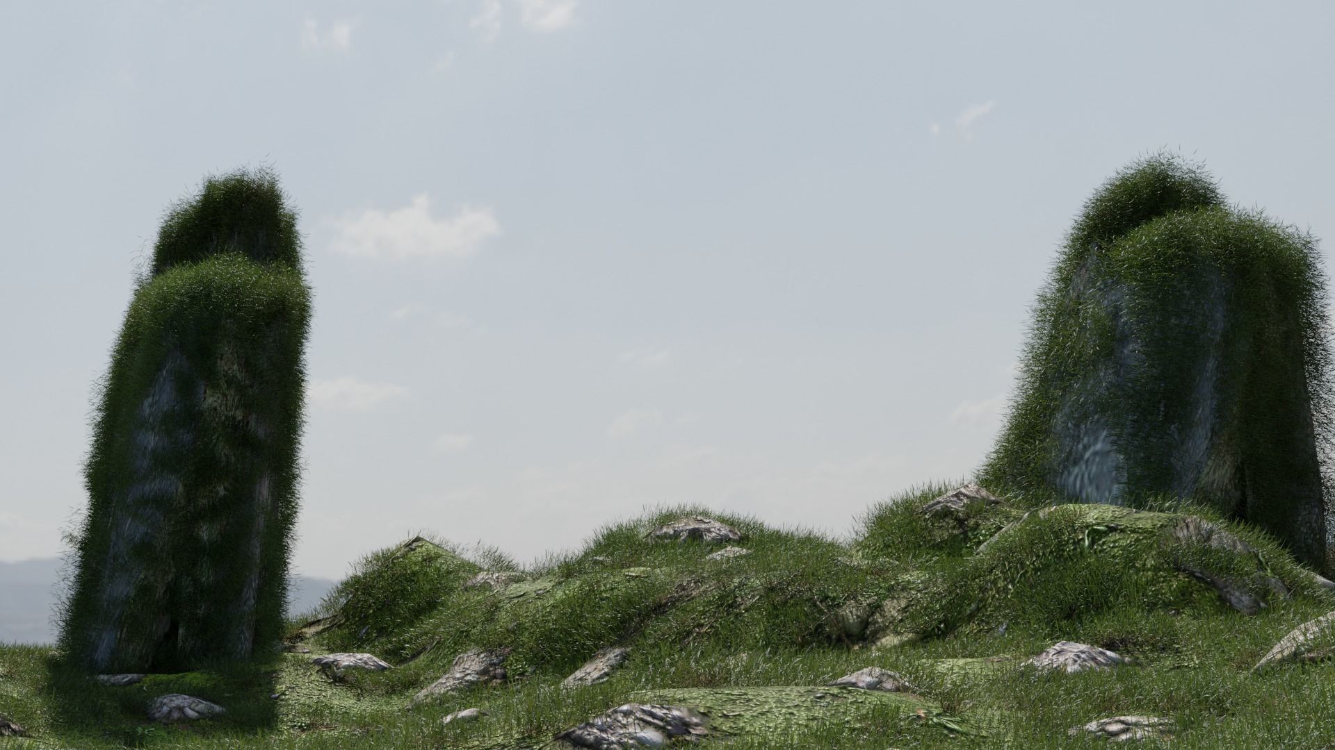 Grass mountains 3D model | CGTrader