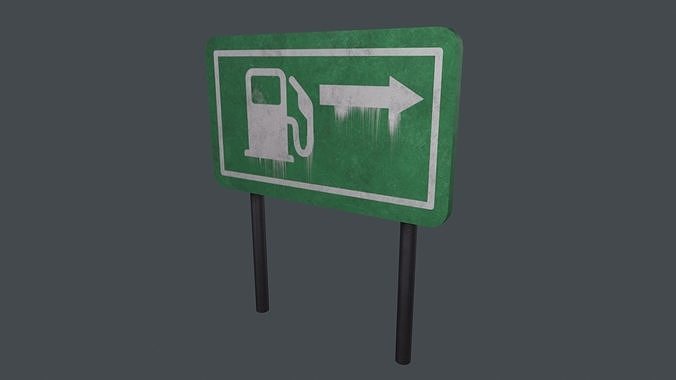 3D model Gas station signboard 3D Model VR / AR / low-poly | CGTrader