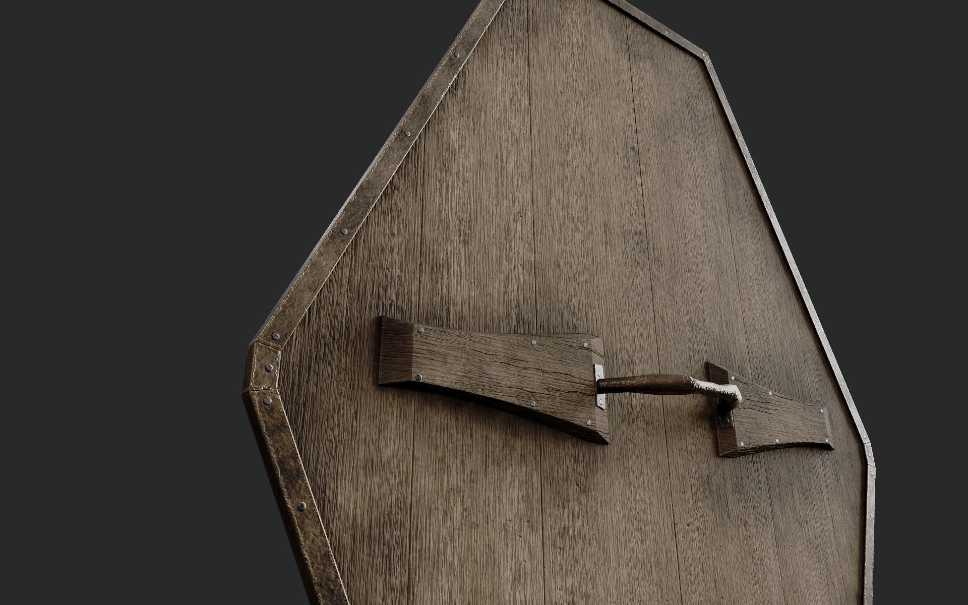 3D model Slavic diamond-shaped shield painted black the symbol of god ...