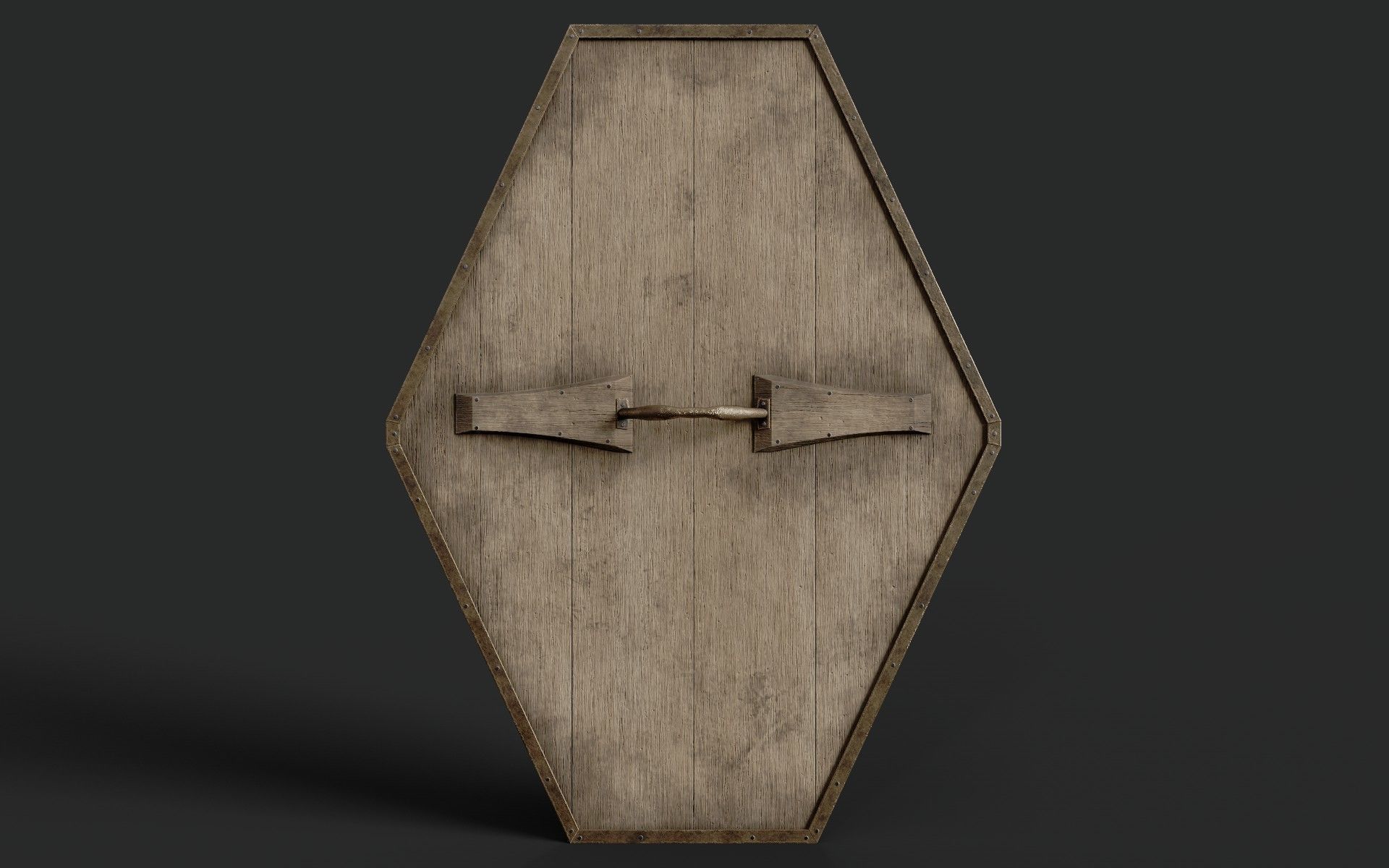 3D model Slavic diamond-shaped shield painted black the symbol of god ...