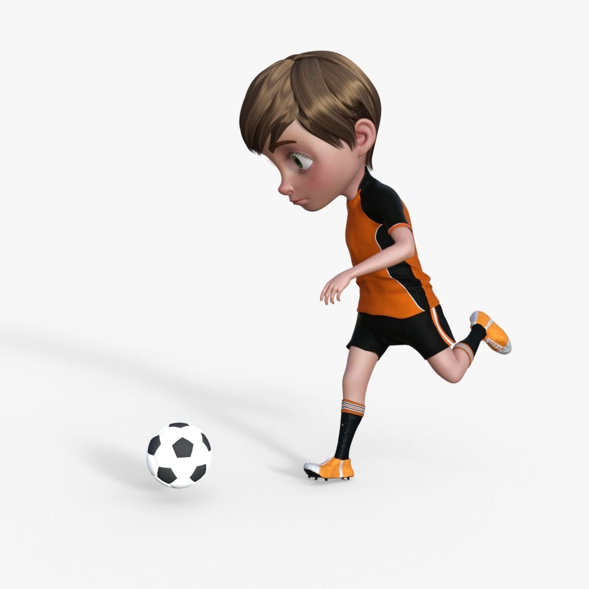 Cartoon Footballer Boy Rigged 3D model rigged | CGTrader