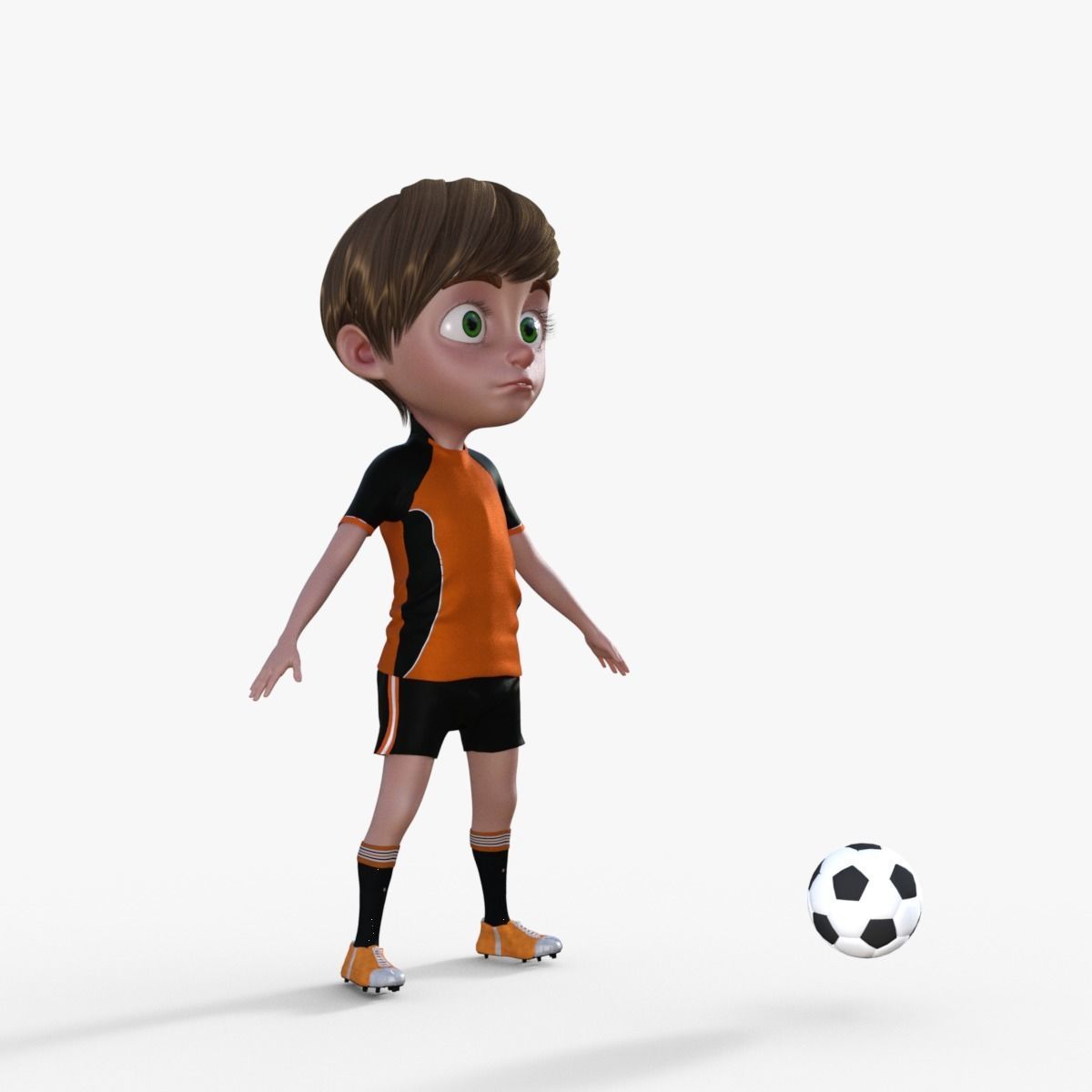 Cartoon Footballer Boy Rigged 3D model rigged | CGTrader