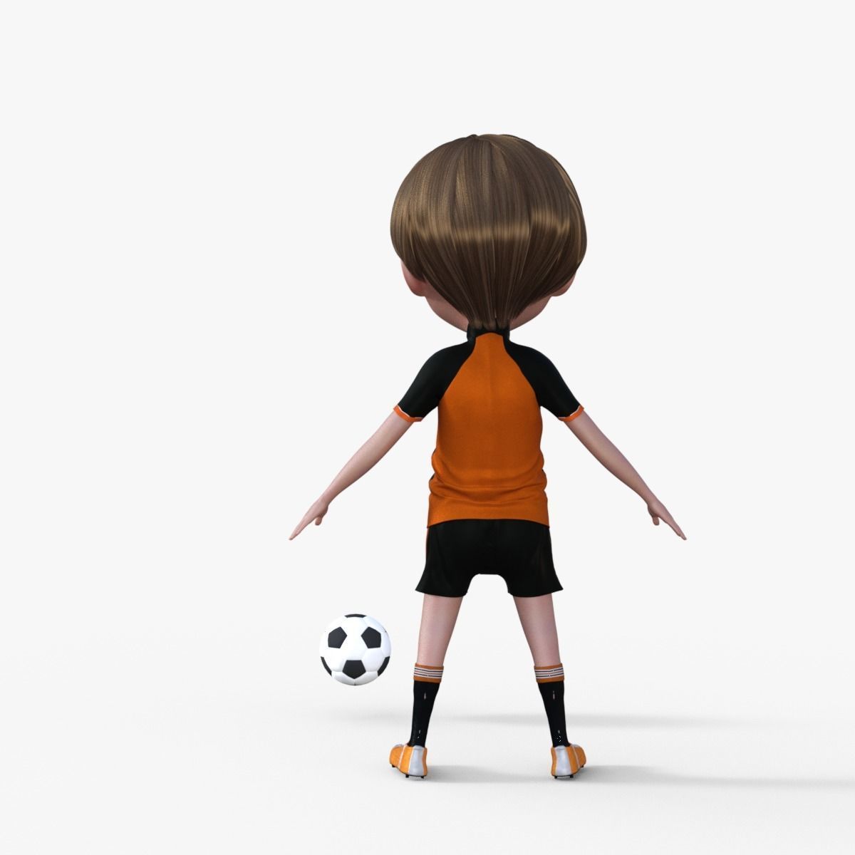 Cartoon Footballer Boy Rigged 3D model rigged | CGTrader